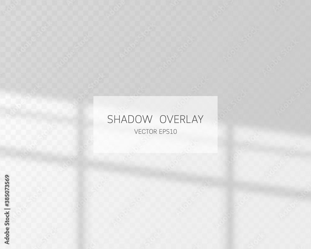 Shadow overlay effect. Natural shadows from window isolated on ...