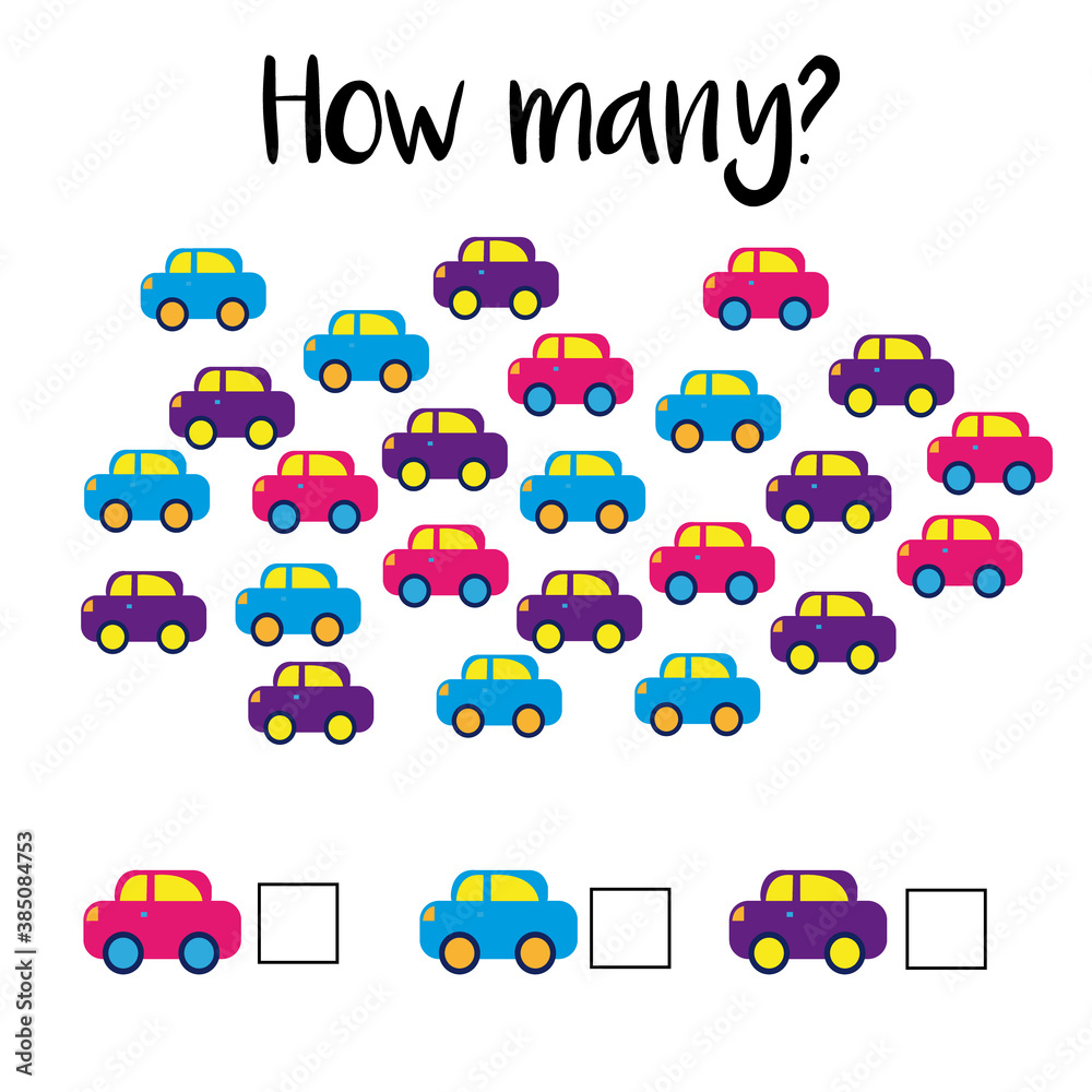 How many objects.Preschool Counting Activities. Printable worksheet ...