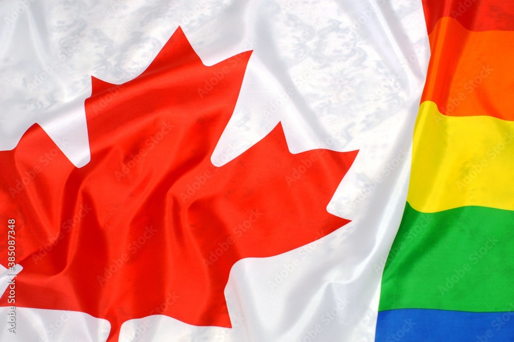 LGBT Canada flag. Rainbow flag. Symbol of pride and tolerance Stock ...