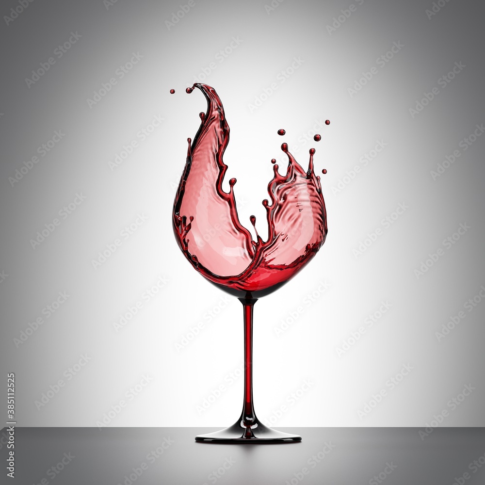 Wine Glass Splash Art