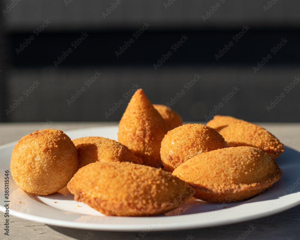 Salgados, salgadinhos, brazilian snacks and party finger food, rissoles ...