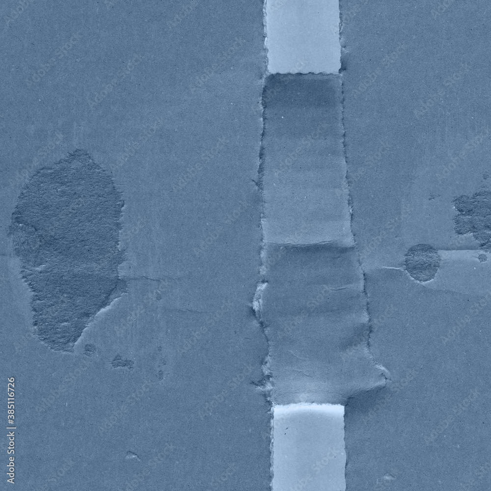 A blue vintage rough sheet of carton. Recycled environmentally friendly ...