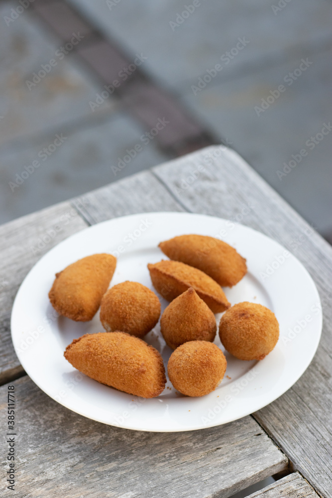 Salgados, salgadinhos, brazilian snacks and party finger food, rissoles ...