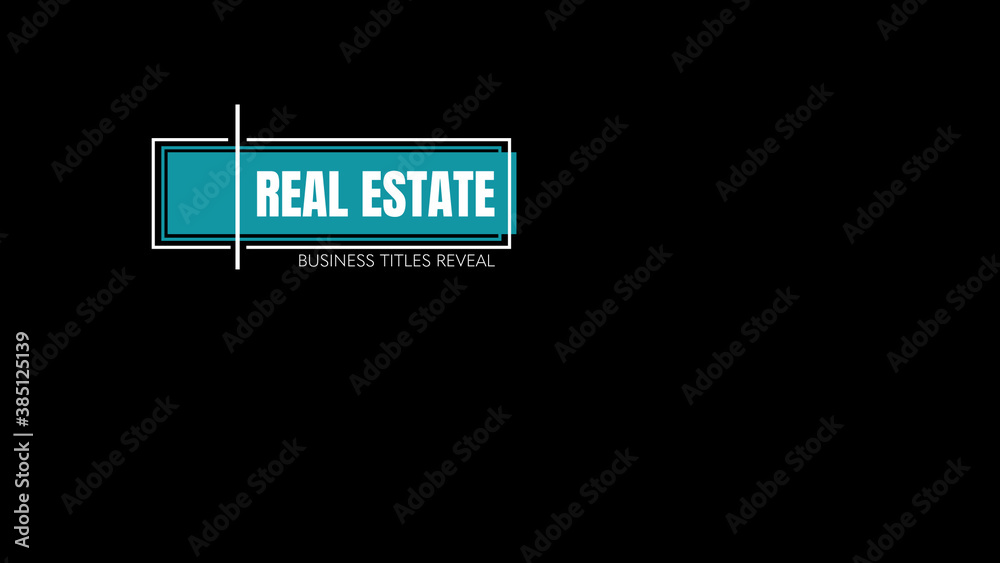 Real Estate Business Titles Reveal Stock Template | Adobe Stock