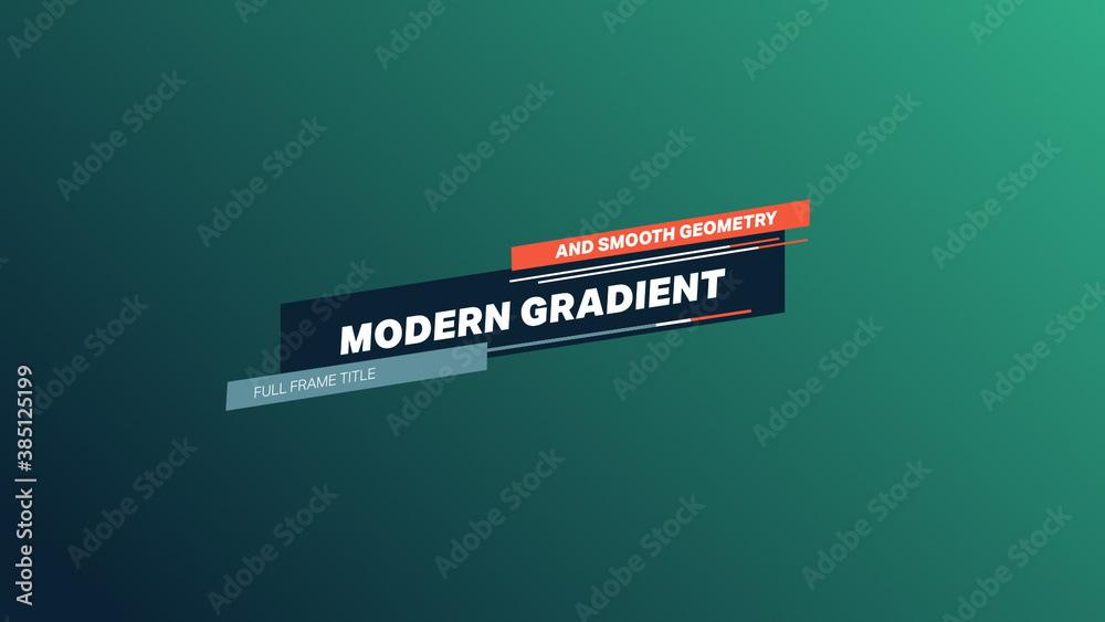 Modern Gradient and Smooth Geometry Full Frame Title Stock Template ...