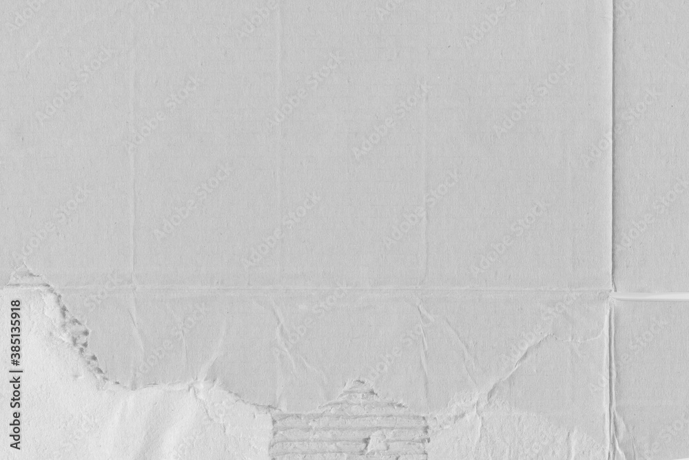 White vintage rough sheet of carton. Recycled environmentally friendly ...