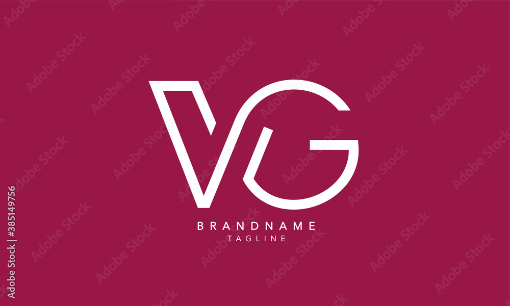 Alphabet letters Initials Monogram logo VG, GV, V and G Stock Vector ...