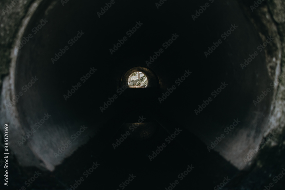 inside tunnel perspective centered composition Stock Photo | Adobe Stock