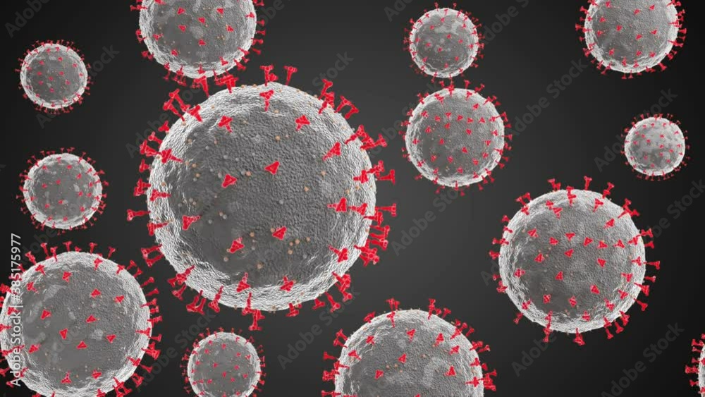 Vidéo Stock 3D animation of the severe acute respiratory syndrome ...