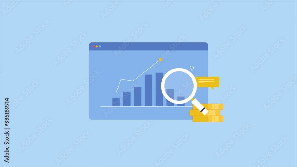 Financial report on web dashboard, finance analysis software, business ...
