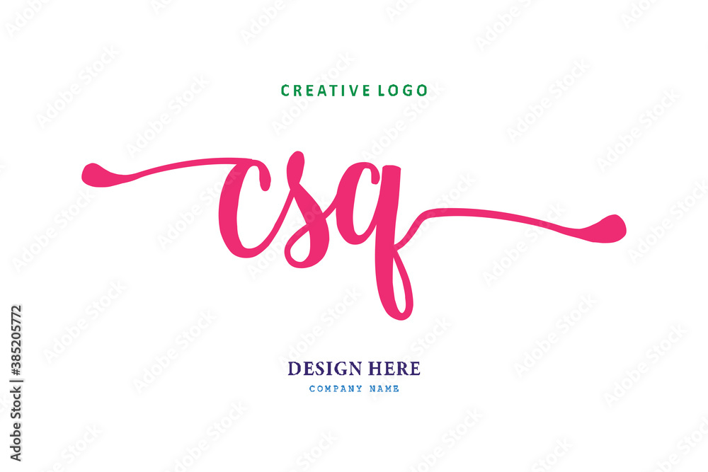 simple CSQ typeface logo is easy to understand, simple and ...