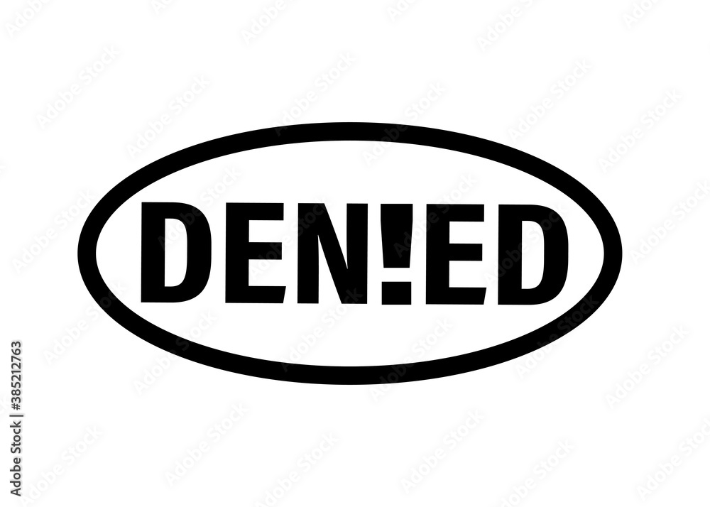 Denied stamp on white background, denied Stock Vector | Adobe Stock