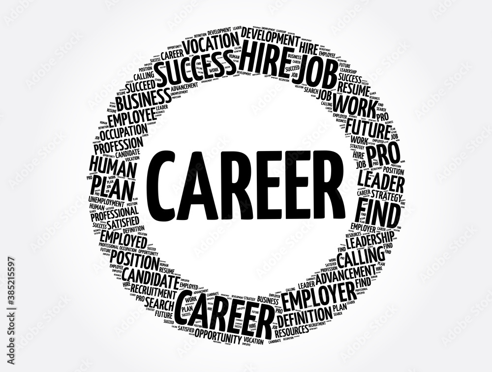 CAREER word cloud collage, business concept background Stock Vector ...