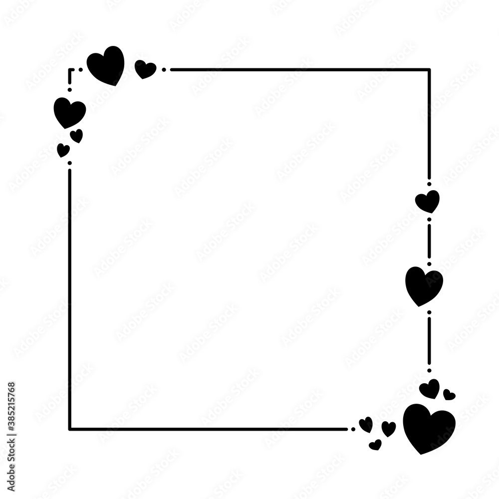 Black Heart Border Designs