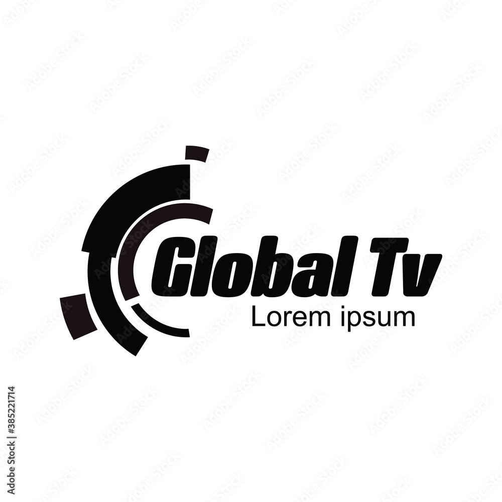 Global tv logo design illustration Stock Vector | Adobe Stock
