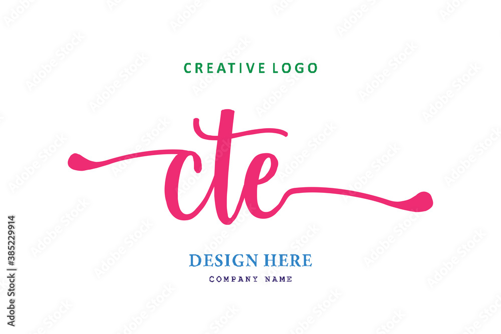 simple CTE letter arrangement logo is easy to understand, simple and ...
