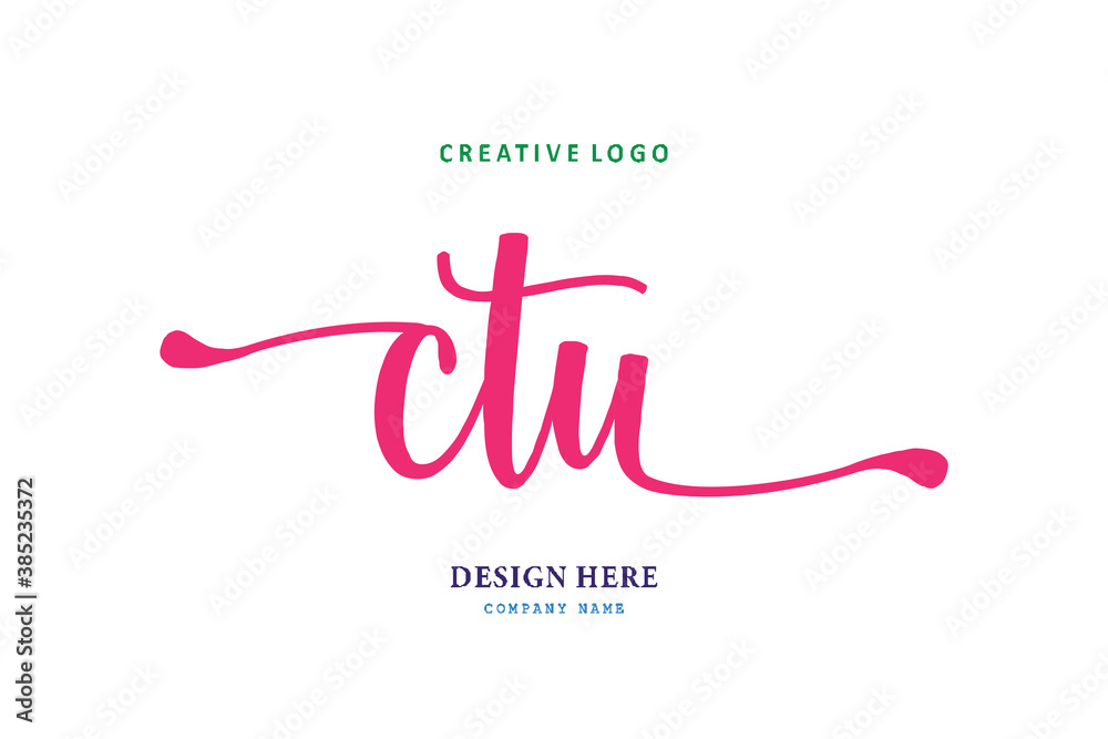simple CTU letter arrangement logo is easy to understand, simple and ...