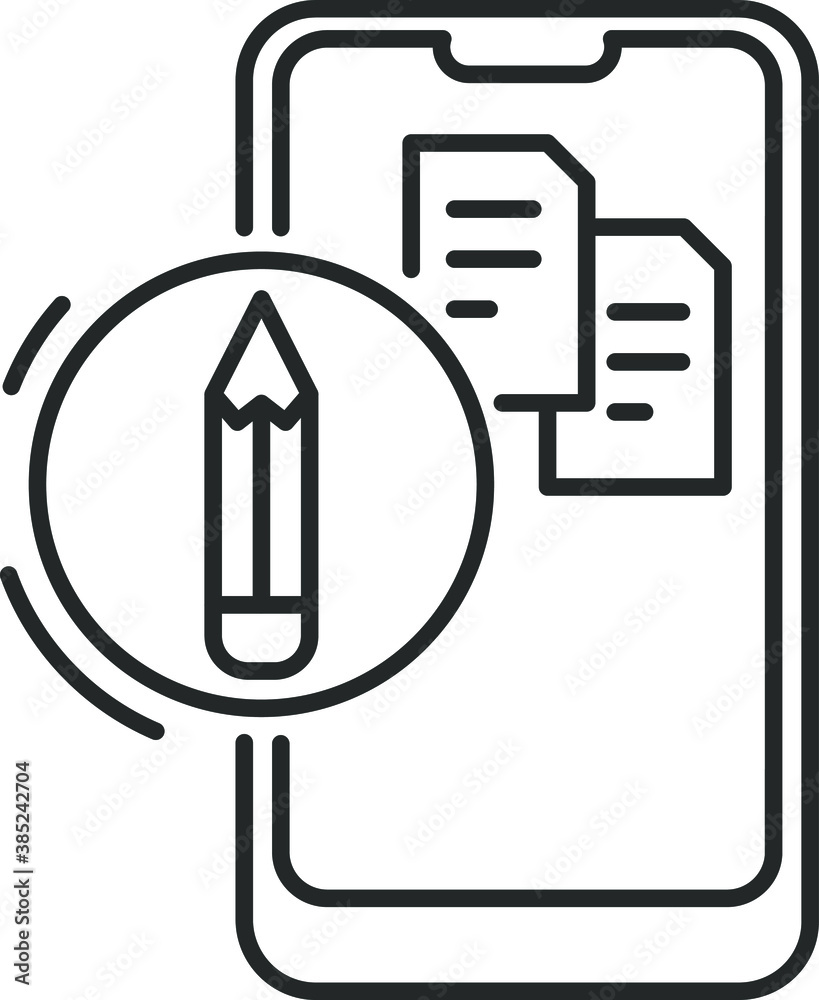mobile application icon, document editing Stock Vector | Adobe Stock