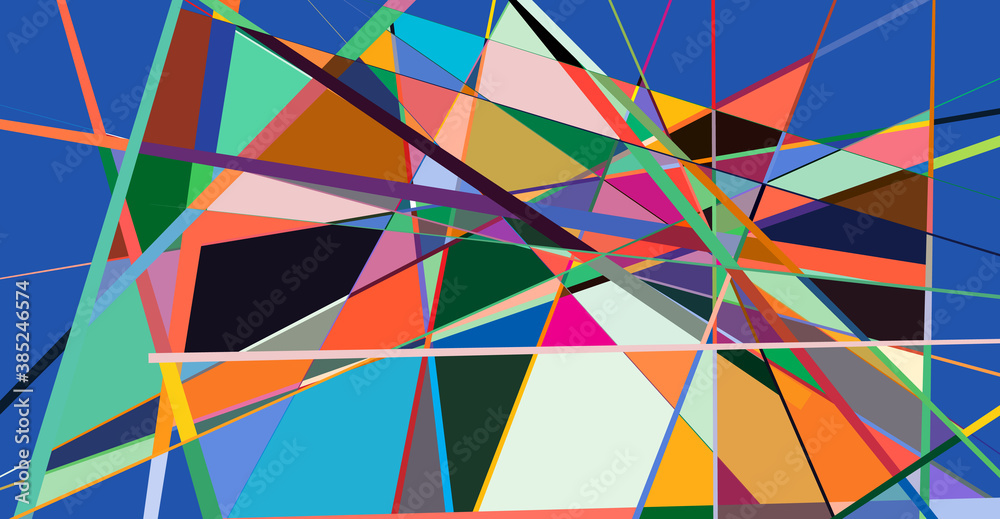 Photo Geometric formation mosaic, tessellation design element ...