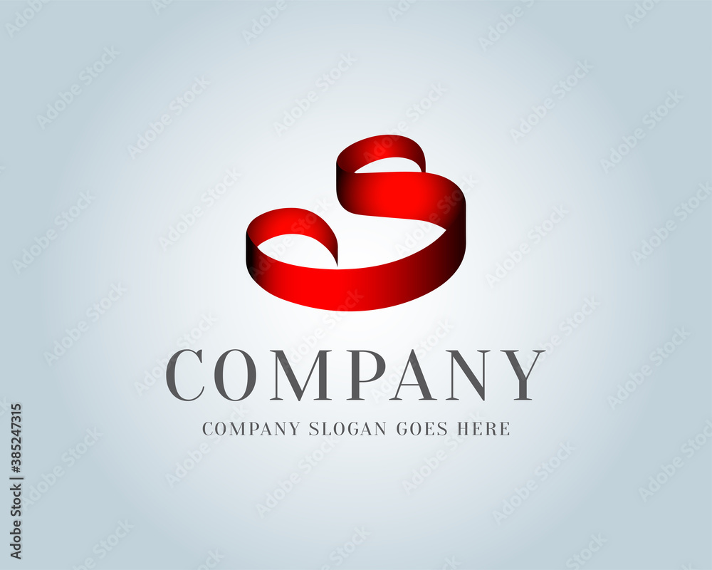 Letter S ribbon brush logo. Letter S logo icon design template elements ...