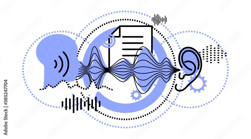 ear icon line. Hearing, listen symbol isolated . Vector illustration ...