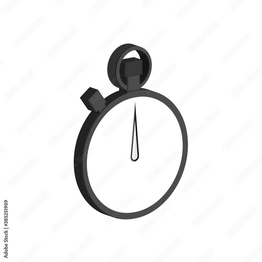 Stopwatch isometric illustration. Clocks frames silhouette, deadline ...