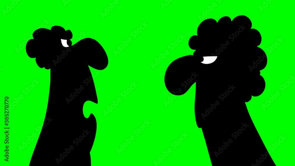 TWO GUYS YELLING EACH OTHER Two Angry men yelling each other.2D ...