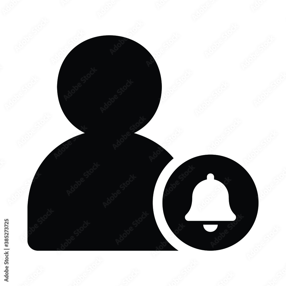 Notification user Vector icon,Bell Stock Vector | Adobe Stock