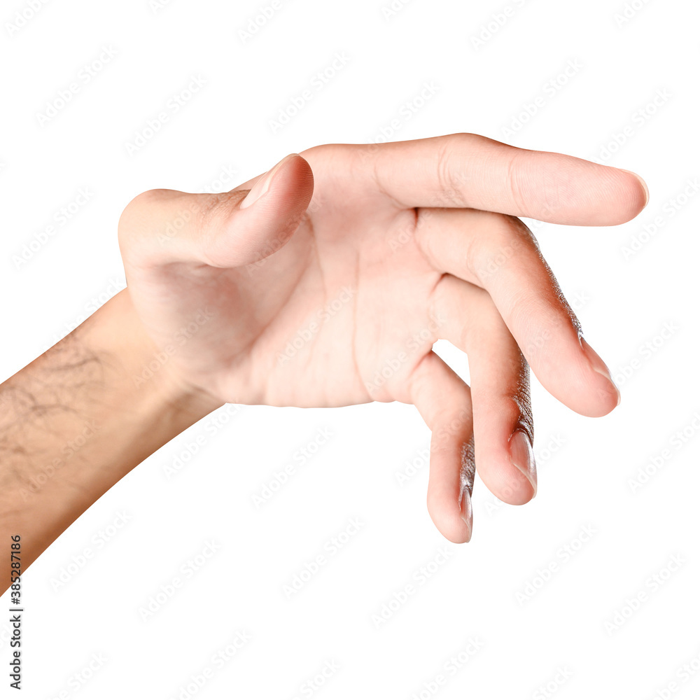 Male caucasian hand reach and ready to help or receive. Gesture ...