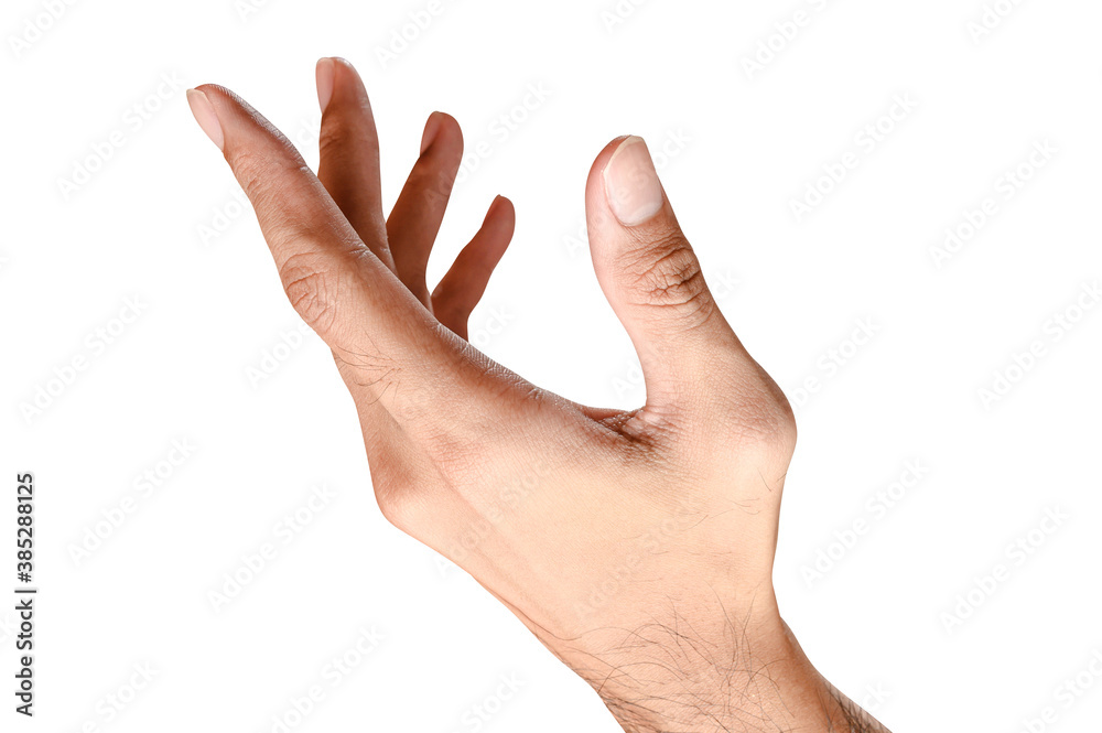 Male caucasian hand reach and ready to help or receive. Gesture ...