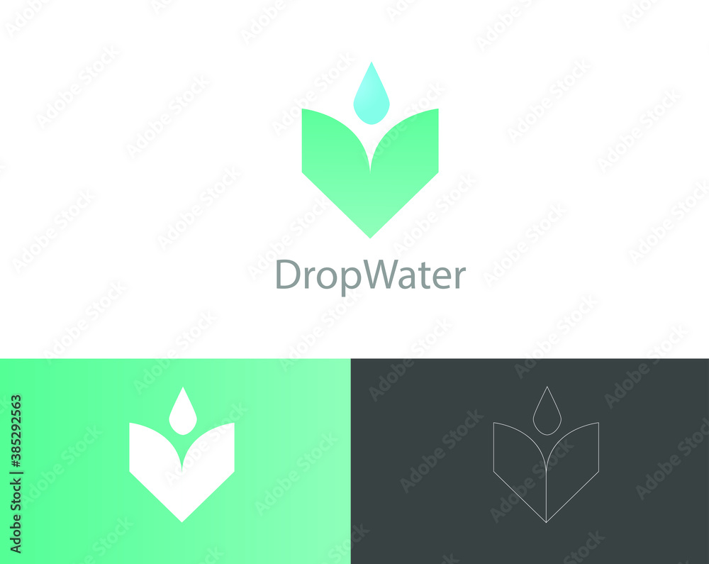 Modern drop water nature logo design. pure, environment,ecology,droplet ...