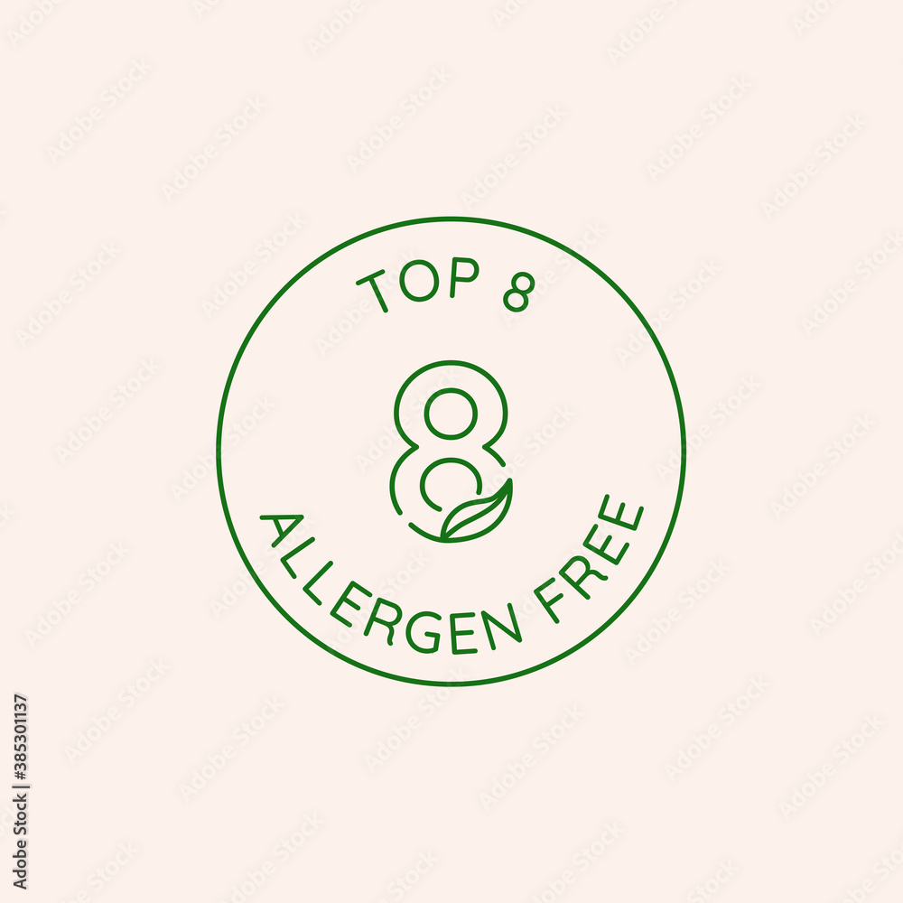 Vector design elements and icon for healthy food packaging without ...