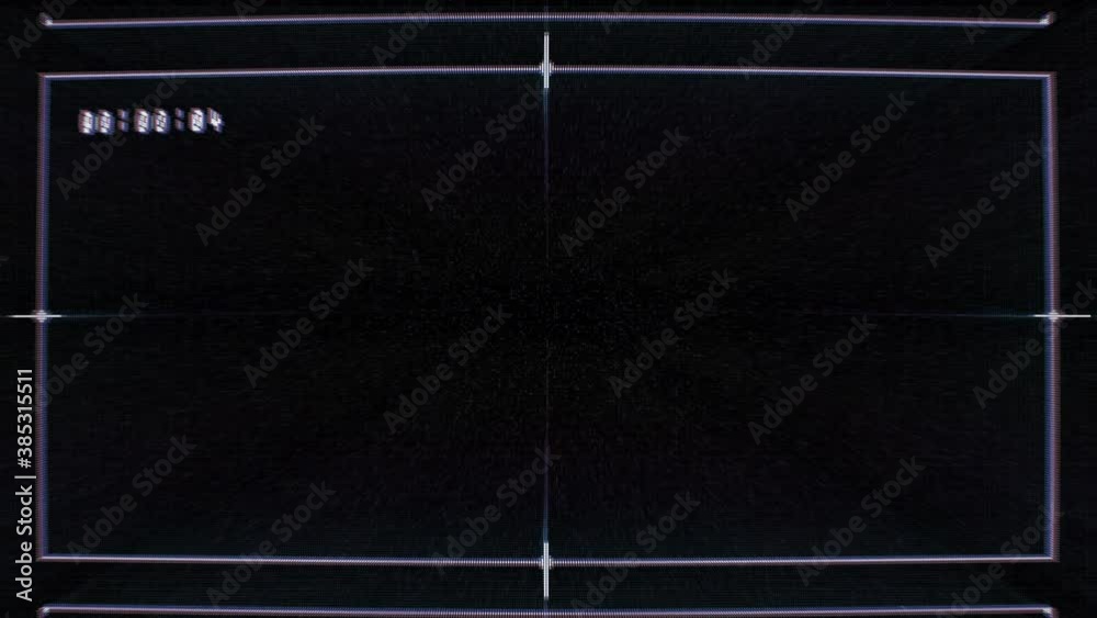 CCTV camera frame. Bright glowing overlay, screen mode texture. On, off ...