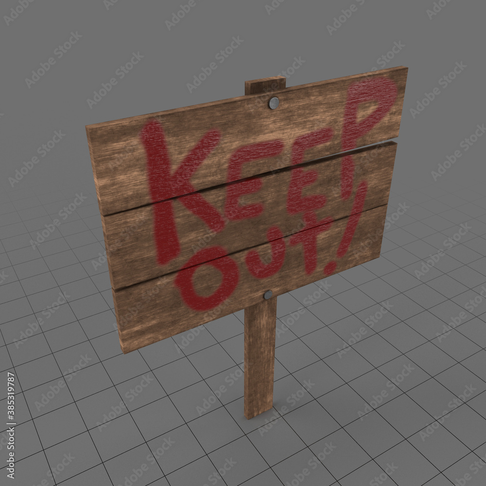 Keep out sign Stock 3D asset | Adobe Stock