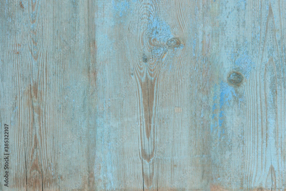 Watercolor blue wood background. Light blue wood texture of pine board ...