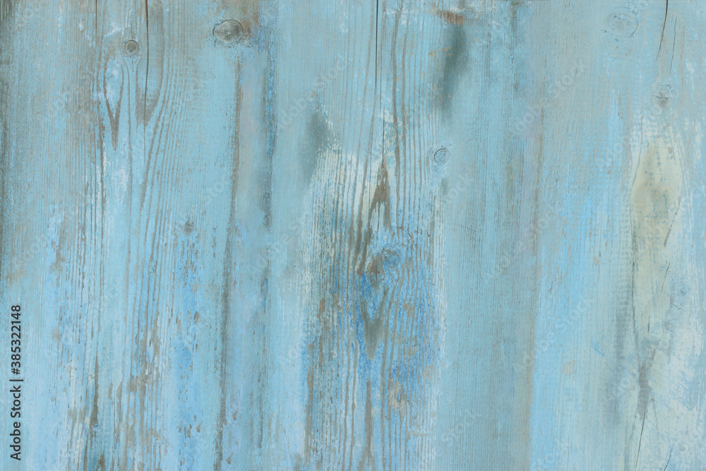 Watercolor blue wood background. Light blue wood texture of pine board ...