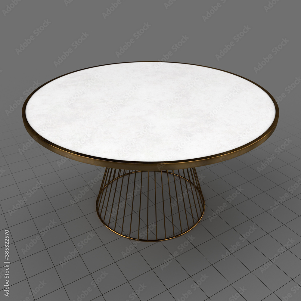 Round dining table Stock 3D asset | Adobe Stock
