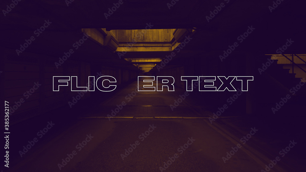 Bold Dynamic Flickering Title Overlay Stock Template | Adobe Stock