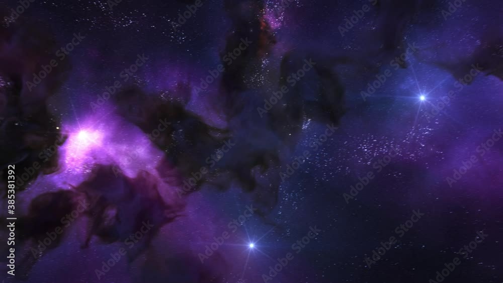 Purple nebula background, animation Stock Video | Adobe Stock