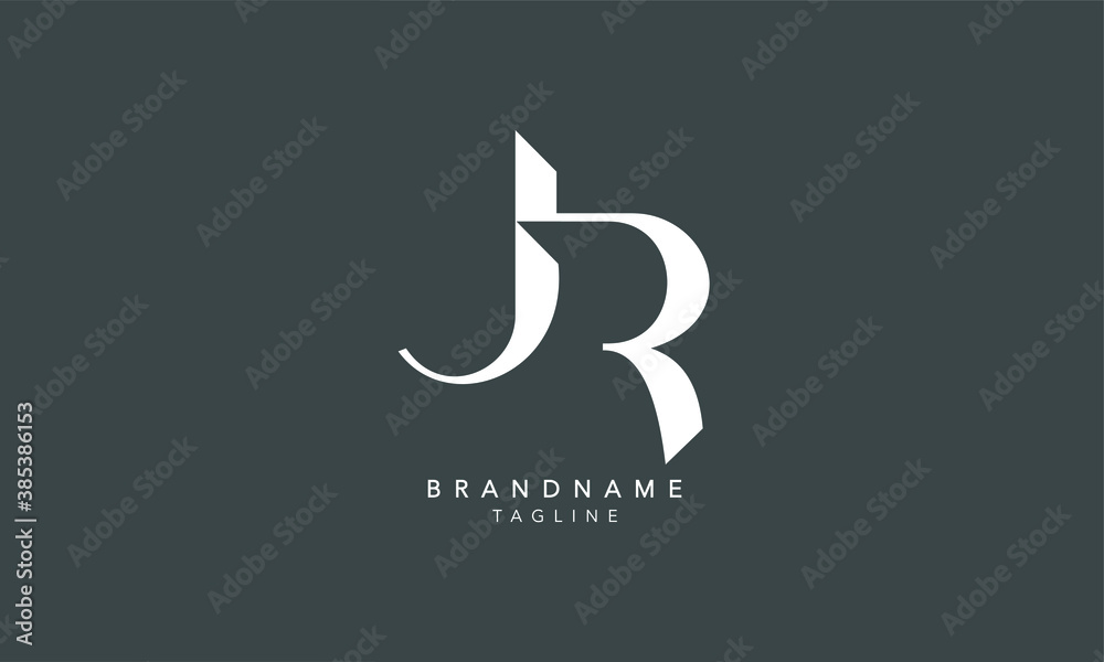 Alphabet letters Initials Monogram logo JR, RJ, J and R Stock Vector ...