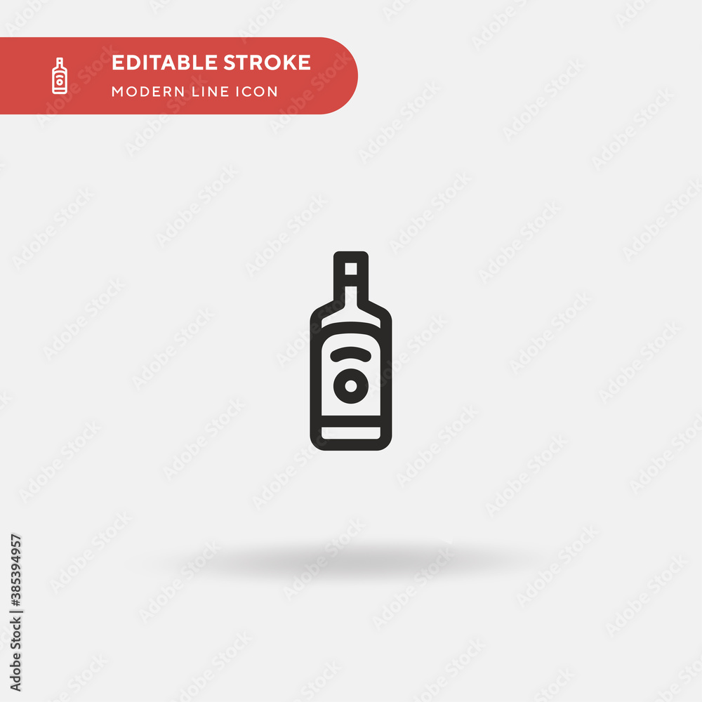 Gin Simple vector icon. Illustration symbol design template for web ...