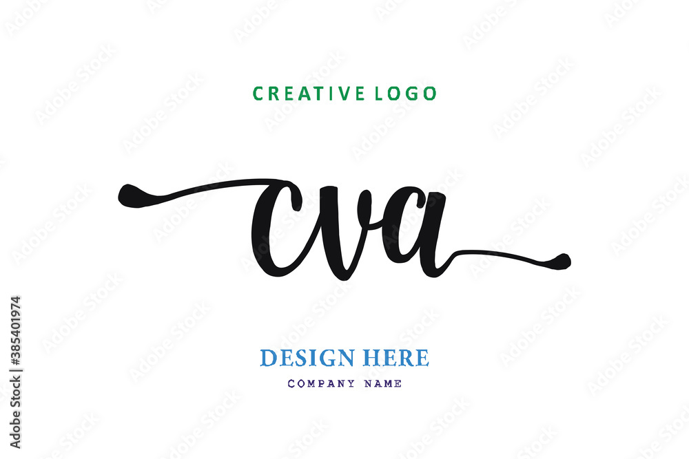 simple CVA letter arrangement logo is easy to understand, simple and ...