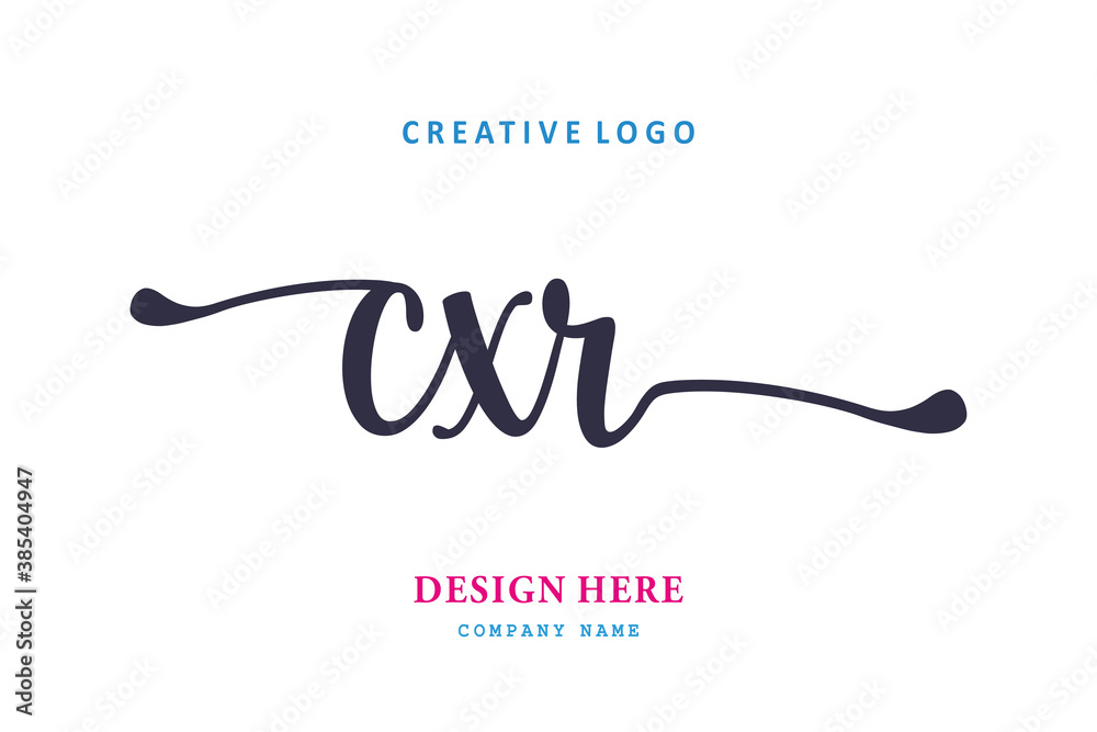 simple CXR letter arrangement logo is easy to understand, simple and ...