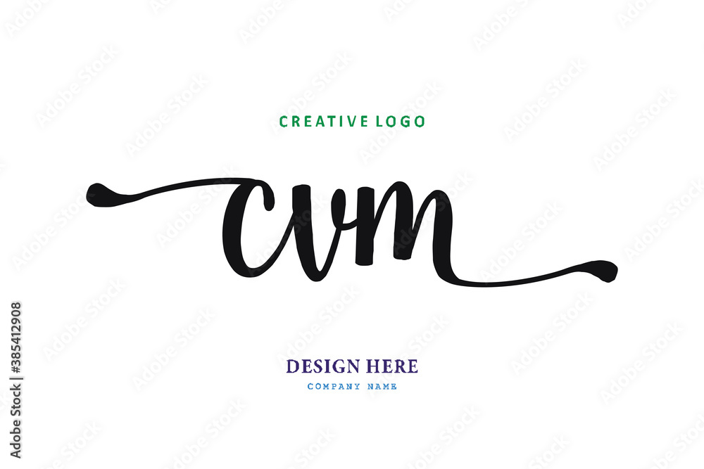 simple CVM letter arrangement logo is easy to understand, simple and ...