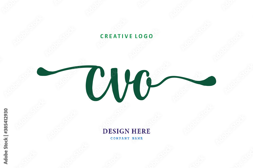 simple CVO letter arrangement logo is easy to understand, simple and ...