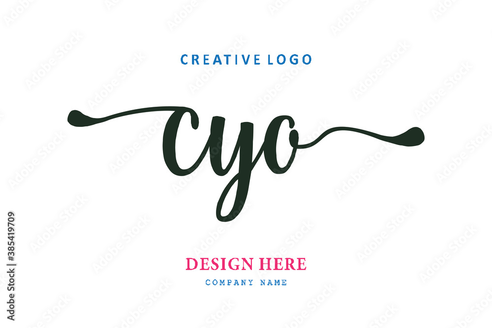 simple CYO typeface logo is easy to understand, simple and ...