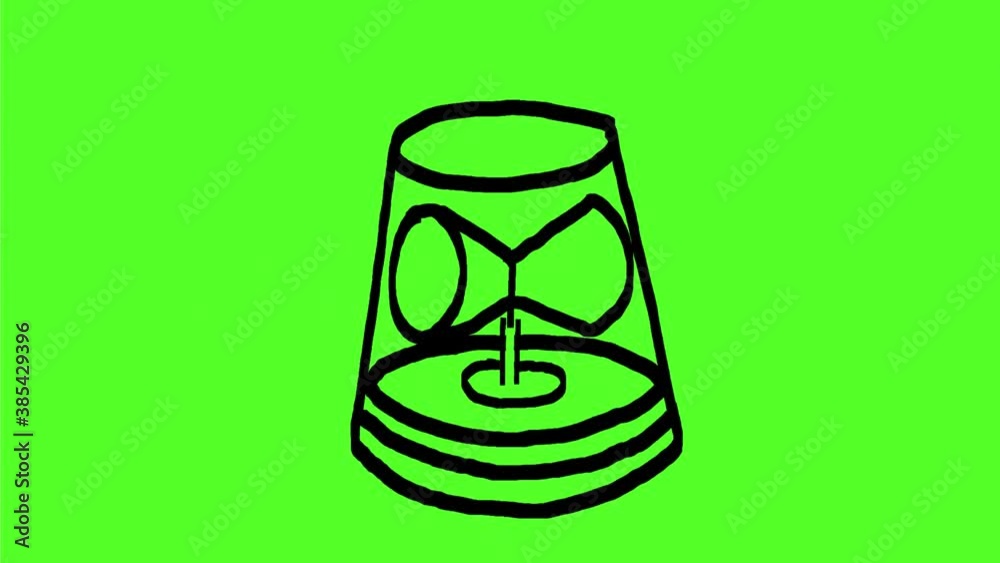 2d Animation motion graphics drawing of a siren or emergency light ...