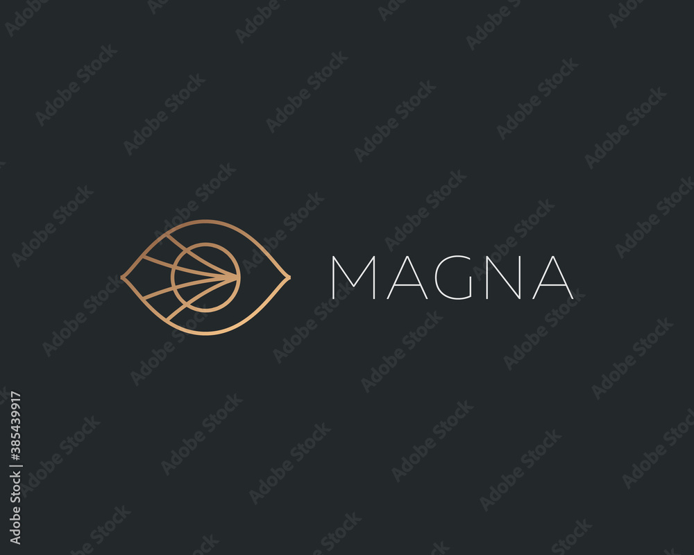 Eye sight logo design vector template in linear style. Premium ...