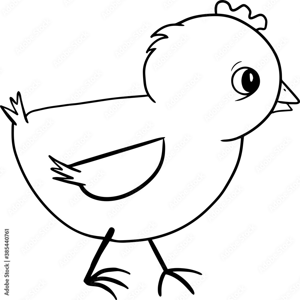 Little chicks isolated on white background .Cute baby chick, hand drawn ...