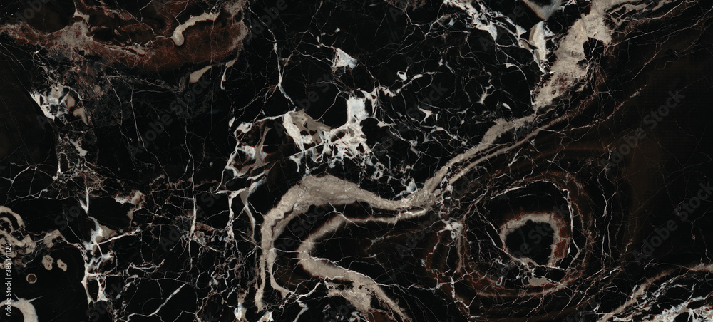 Black marble background with reddish colored veining, polished marble ...
